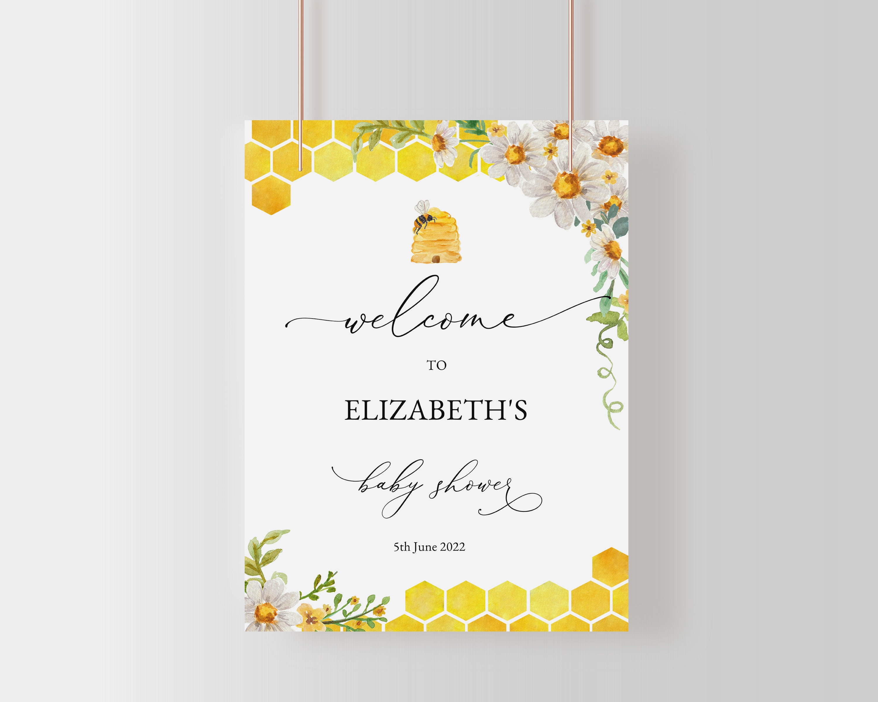 Bumble Bee Baby Shower Welcome Sign Bee Baby Shower Mommy to - Etsy