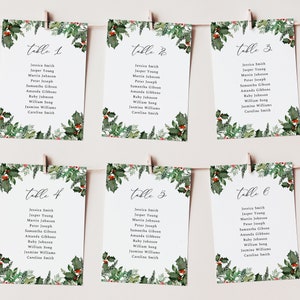 Pine Tree Wedding Seating Chart, Greenery Wedding Seating Plan ...