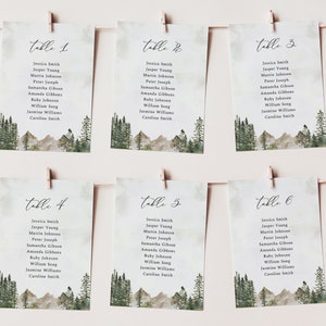 Seating Chart Poster, Forest Seating Template, Woodland Wedding Seating ...