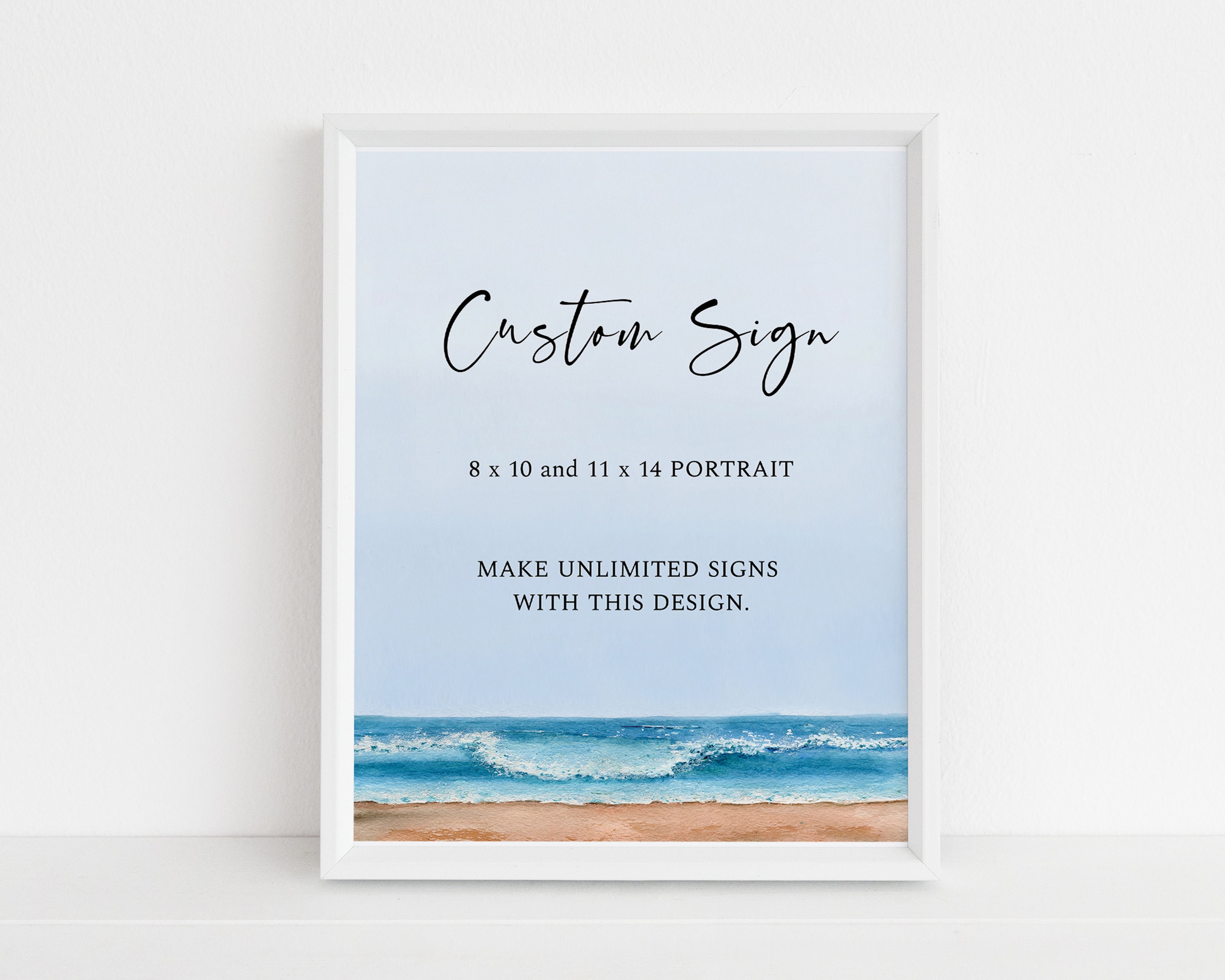 Tropical Personalized Template, Custom Sign, Beach Theme Custom Sign ...