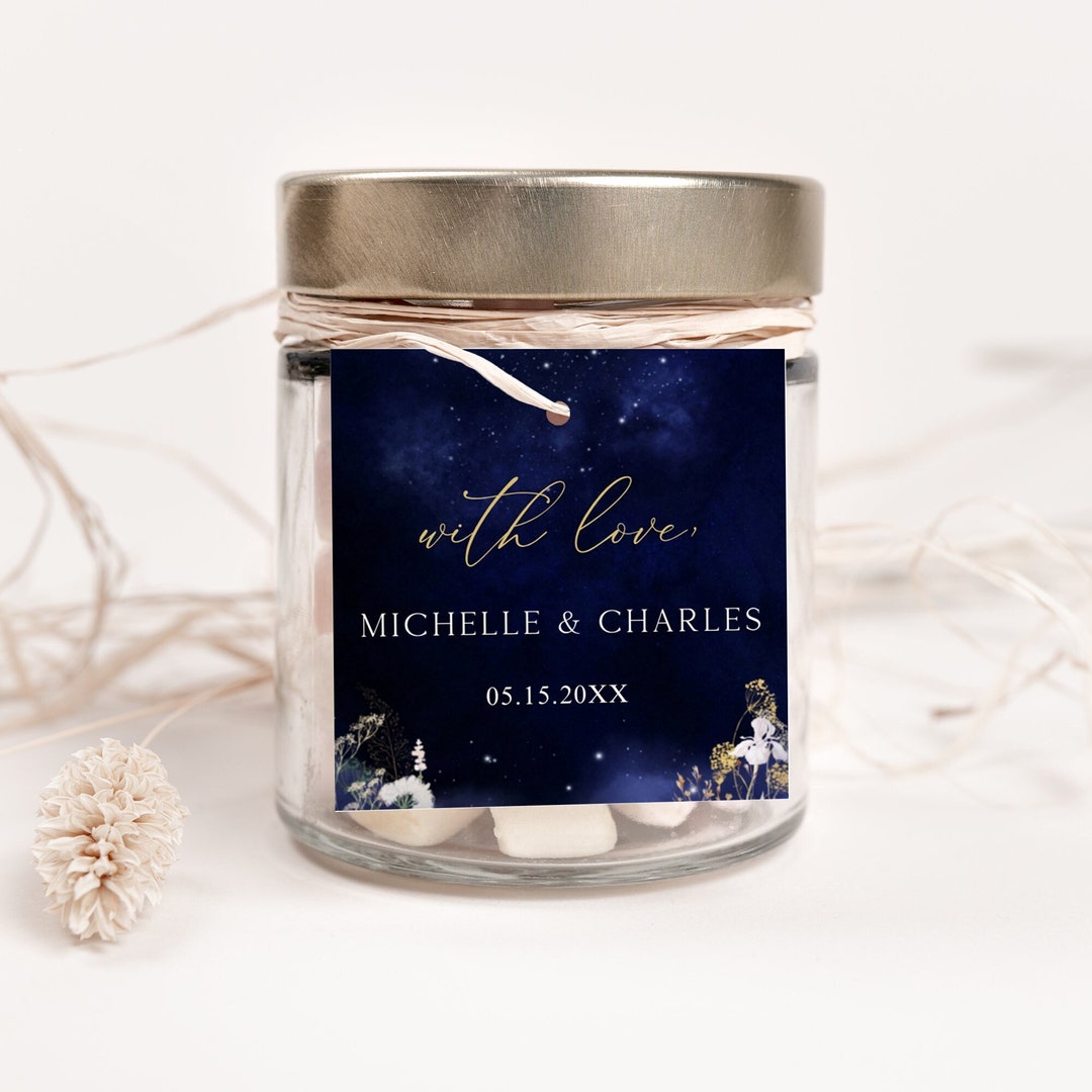 Starry Night Gift Tag, Under the Stars Favor Tag, Galaxy Wedding Gift ...