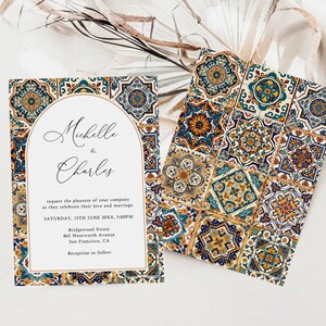 Spanish Wedding Invitation, Italian Wedding, Mediterranean Invitation ...