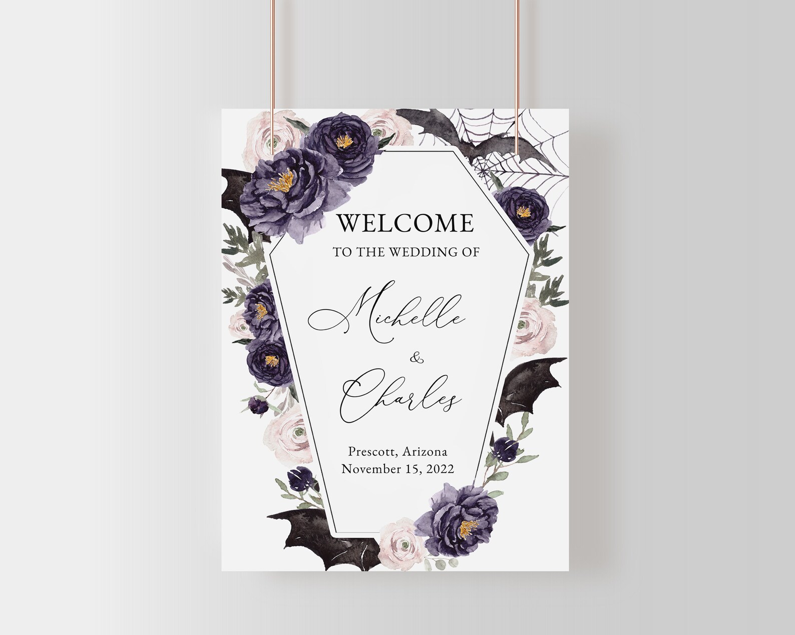 Halloween Welcome Sign Gothic Welcome Sign Bridal Shower - Etsy