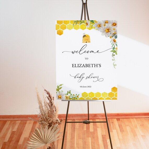 Bumble Bee Baby Shower Welcome Sign Bee Baby Shower Mommy to - Etsy
