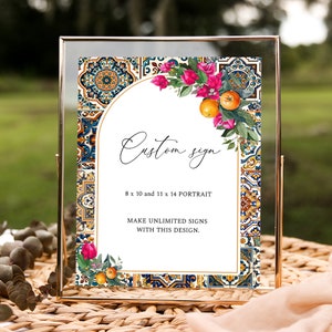 Citrus Wedding Custom Sign, Italian Wedding Welcome Sign, Orange Fruits ...