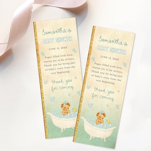 Editable Storybook Bookmark Baby Shower Favor Template, Chapter Book ...