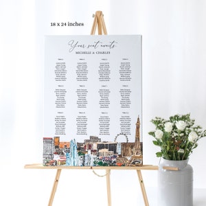 Las Vegas Seating Sign, Printable Travel Custom Sign, Las Vegas Seating ...