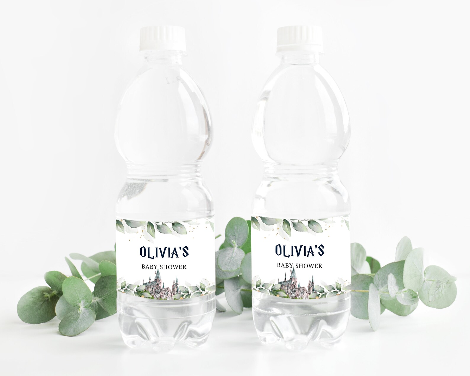 Greenery Water Bottle Label Printable Editable Greenery and | Etsy