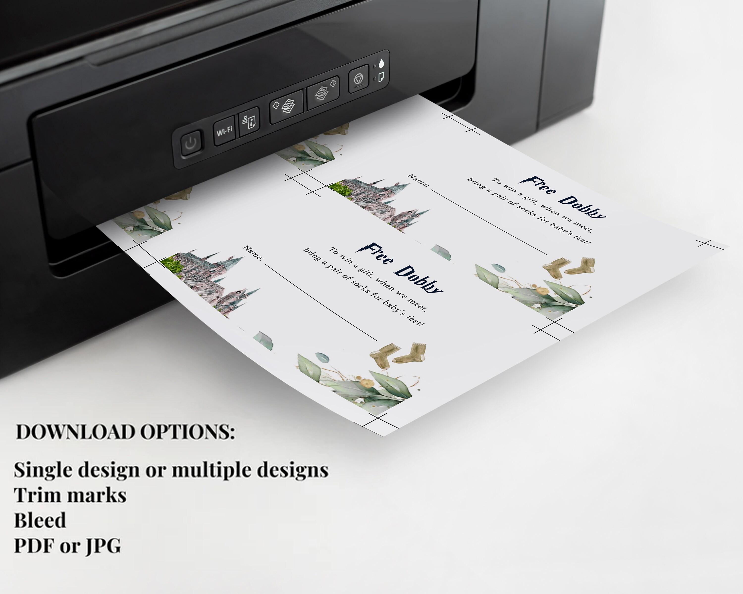 Baby Shower Game Ticket Raffle Socks Sign Template Greenery - Etsy