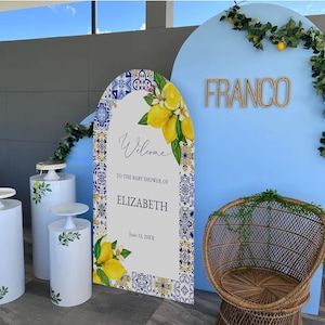 Mediterranean Baby Shower Photo Prop Printable Template, Arch Party ...