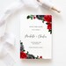 Red and Black Roses Save the Date Template, Editable Save the Date ...