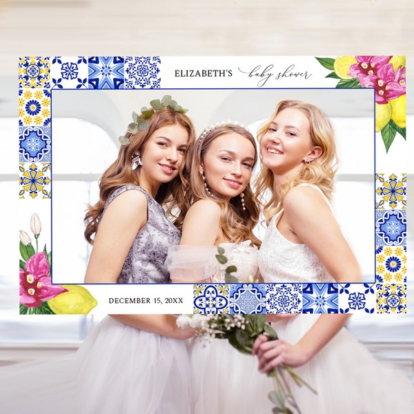 Mediterranean Photo Booth Template - Etsy