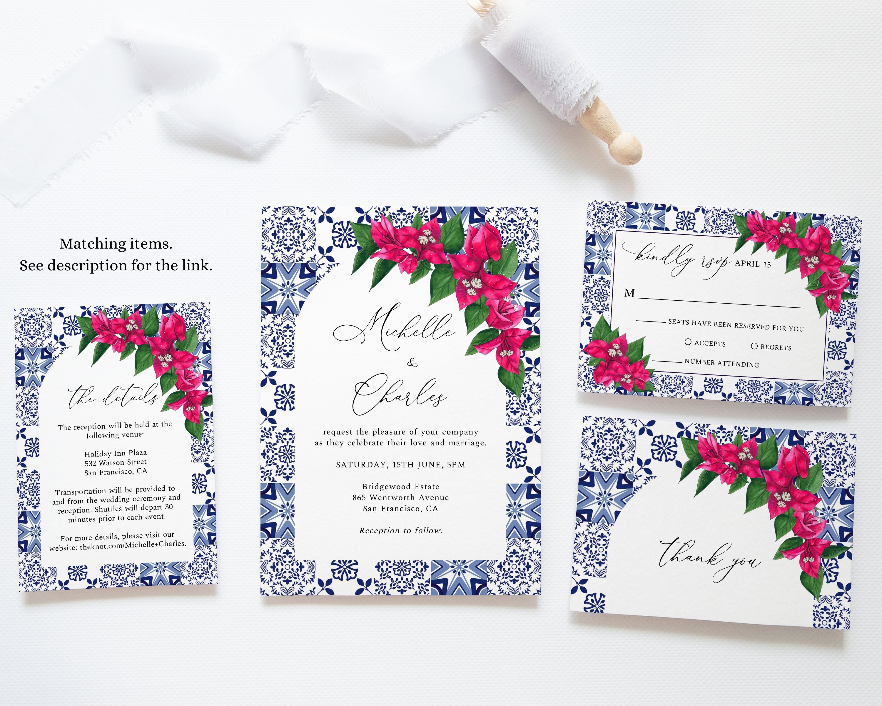 Mediterranean Menu Template Blue Azulejo Tiles Menu Dinner - Etsy