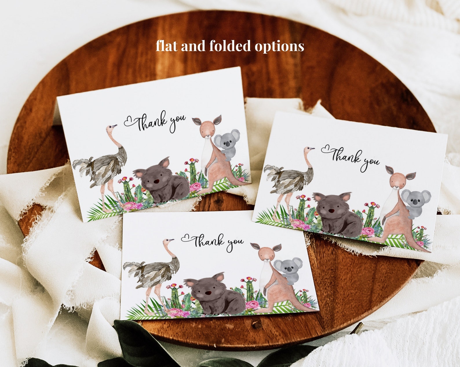 Australian animals thank you card koala thank you card baby | Etsy