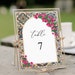 Spanish Wedding Table Number Printable Template, Hot Pink Bougainvillea ...