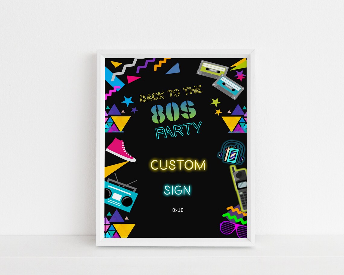 Back to the 80s Custom Sign Retro Birthday Party Sign - Etsy