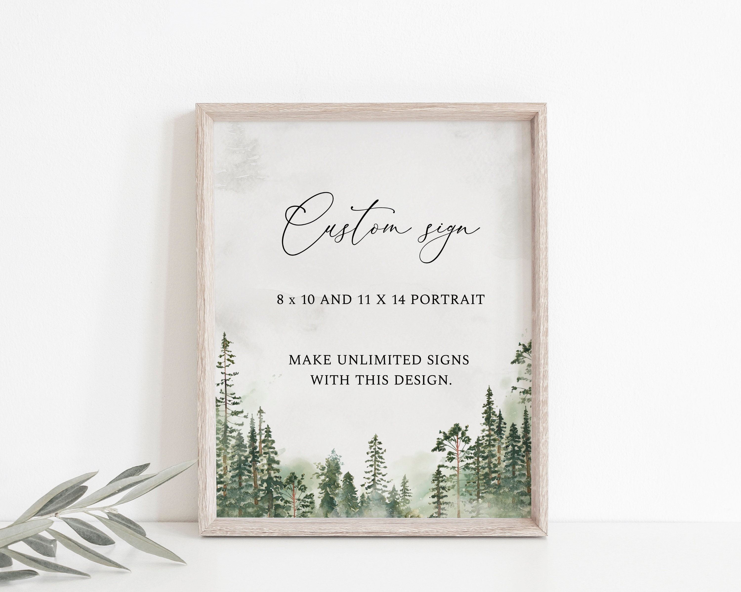 Mountain Welcome Sign Event Welcome Sign Forest Party Sign - Etsy