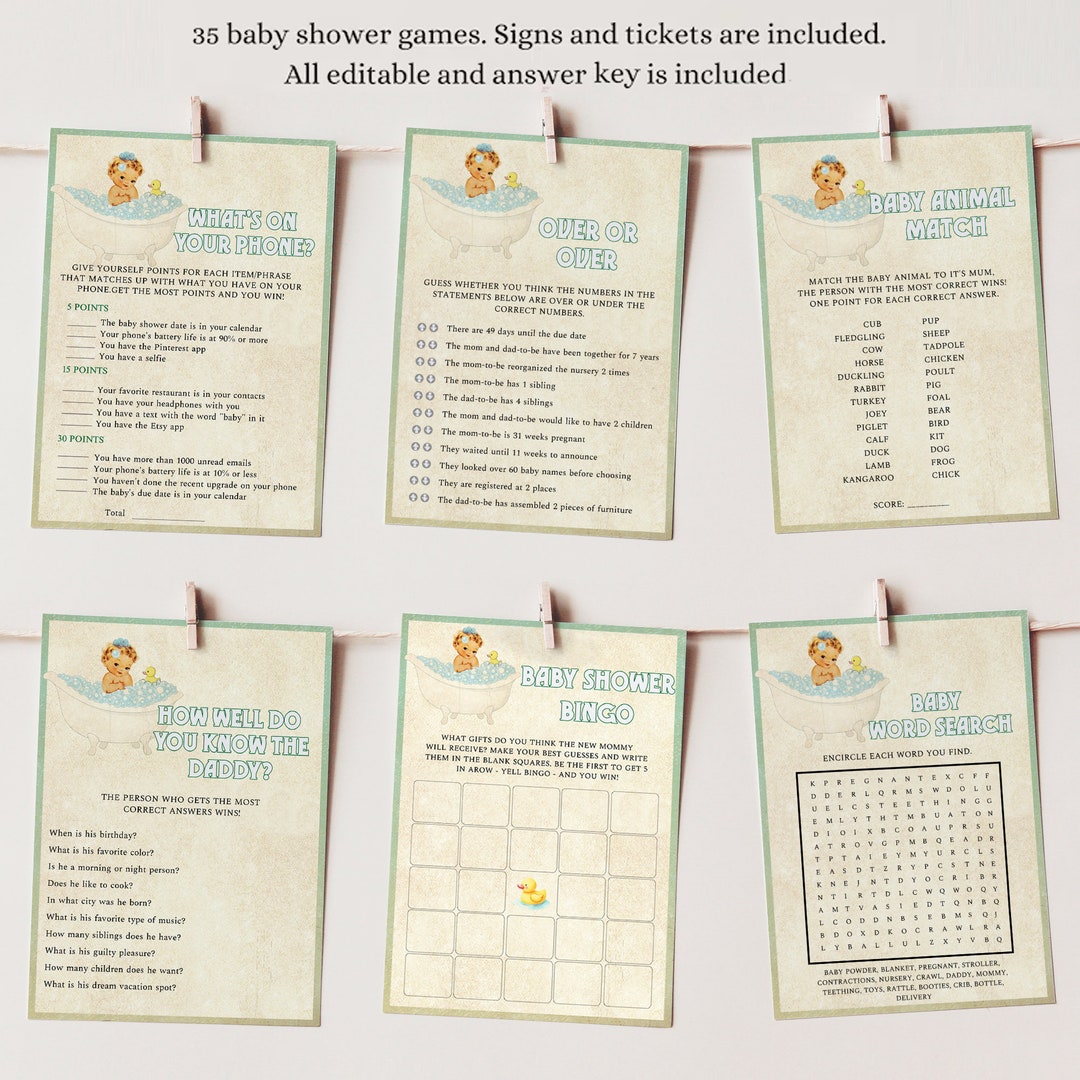 Retro Storybook Baby Shower Games, Chapter Book Themed Baby Shower ...