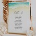 Ocean Seating Chart Template, Beach Wedding Seating Plan, Tropical ...