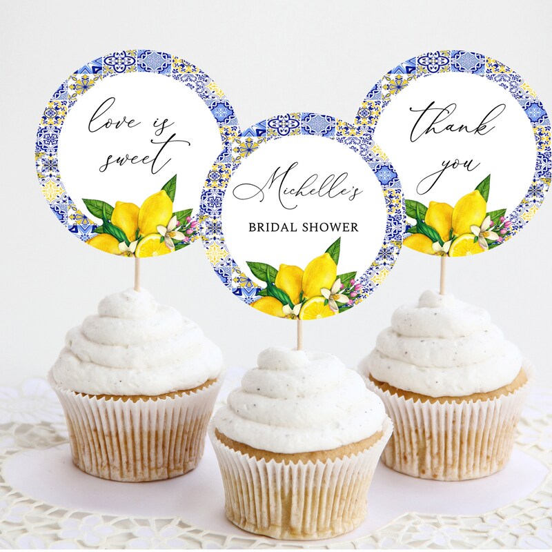 Lemon Cupcake Topper - Etsy