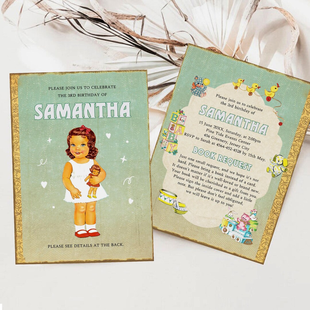 Retro Storybook Birthday Invitation, Chapter Book Themed Birthday ...