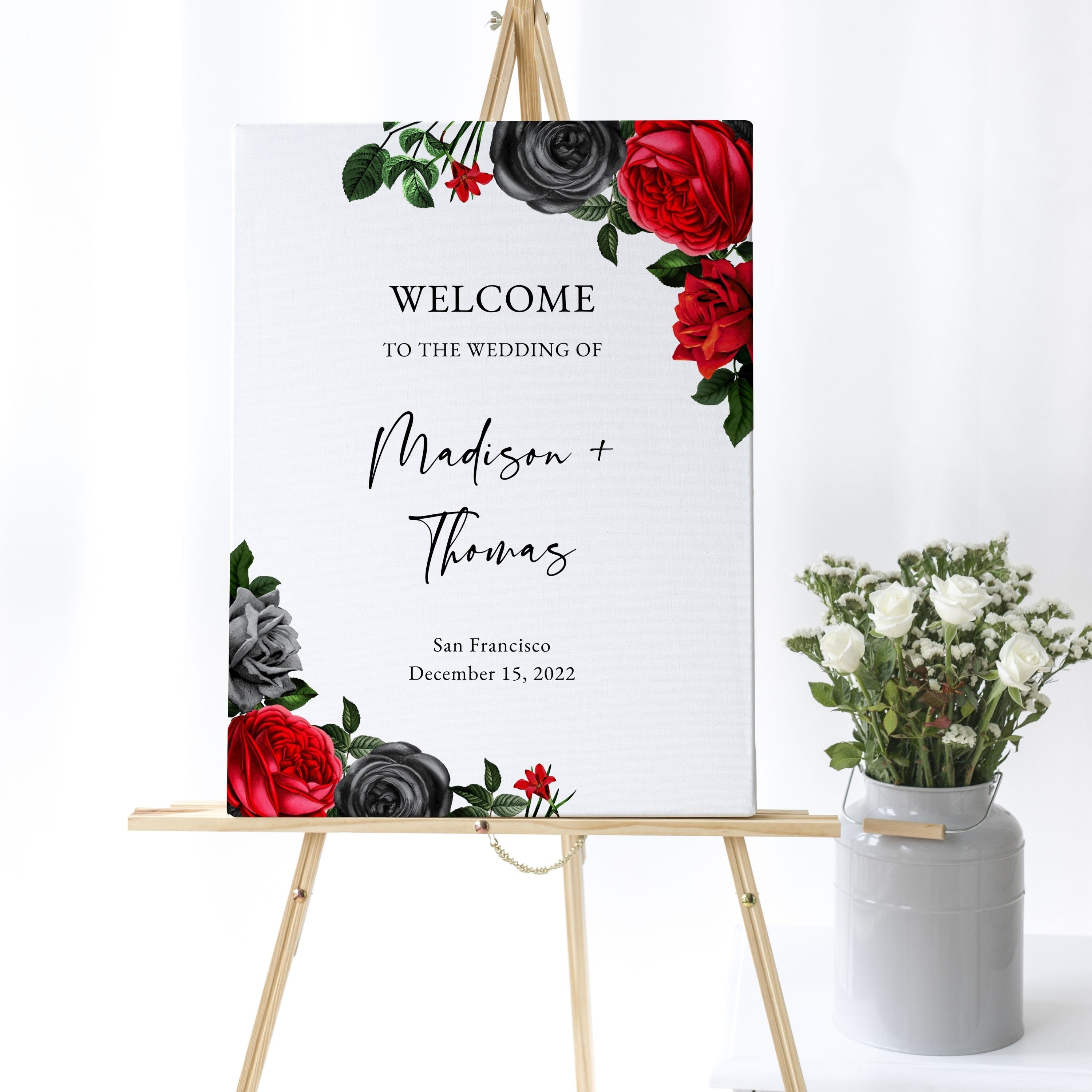 Red and Black Roses Wedding Invitation Bundle Mega Bundle - Etsy