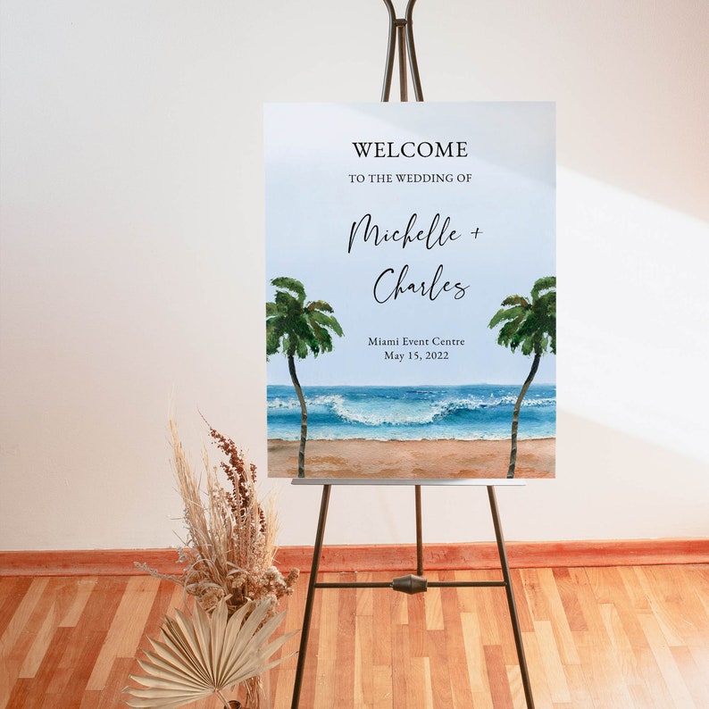 Tropical Welcome Wedding Message Welcome Template Welcome - Etsy