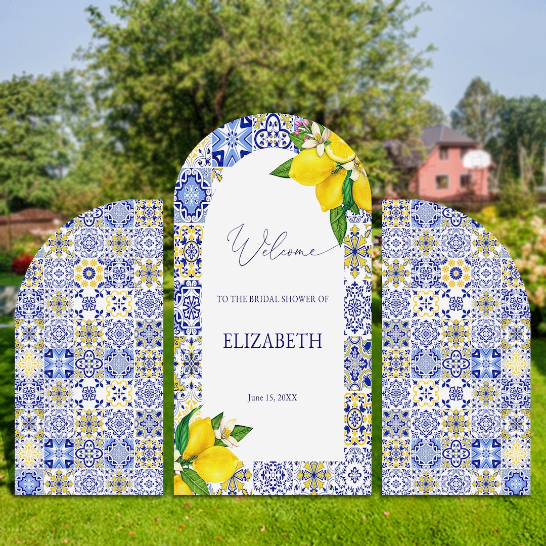 Mediterranean Baby Shower Photo Prop Printable Template, Arch Party ...
