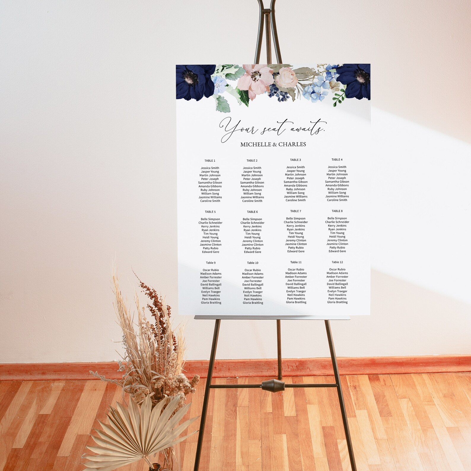 Seating Sign Template Editable Wedding Signage Your Seat | Etsy