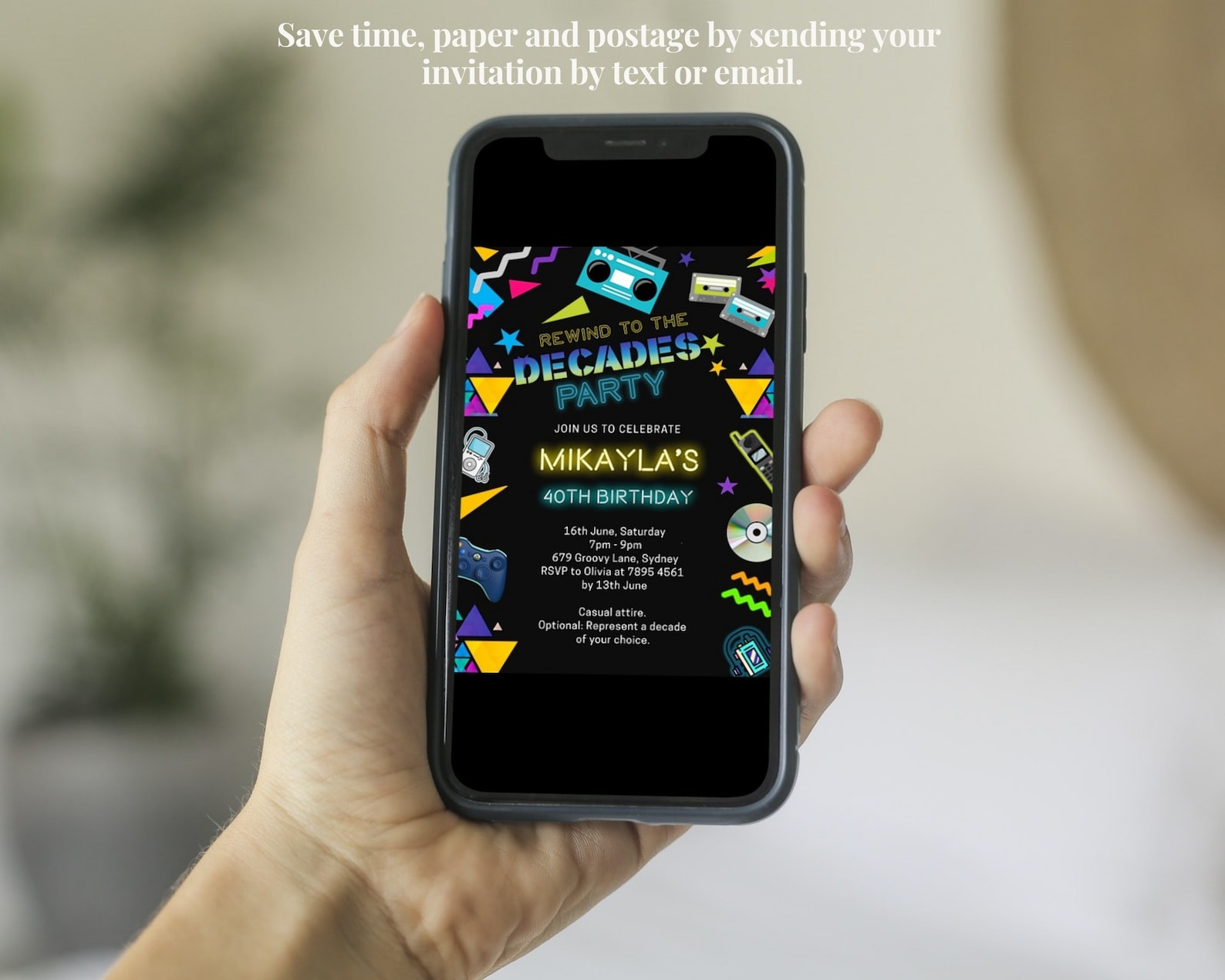 Decades Party Invitation 2000s Party Invite Decades Birthday - Etsy