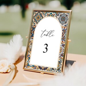 Spanish Wedding Table Number Printable Template, Tuscan Italian Table ...