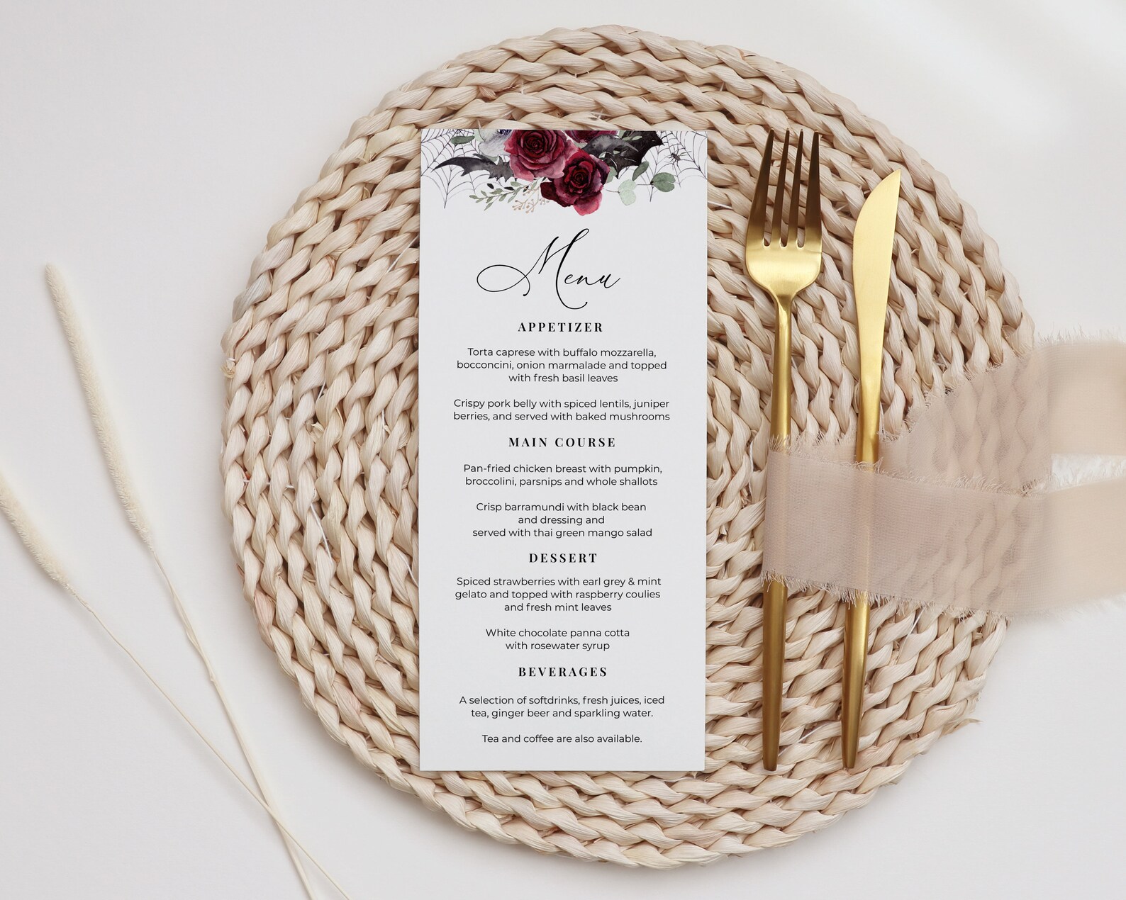 Halloween Menu Template Gothic Menu Template Vintage Menu - Etsy