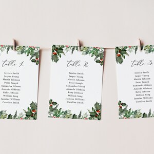 Pine Tree Wedding Seating Chart, Greenery Wedding Seating Plan ...