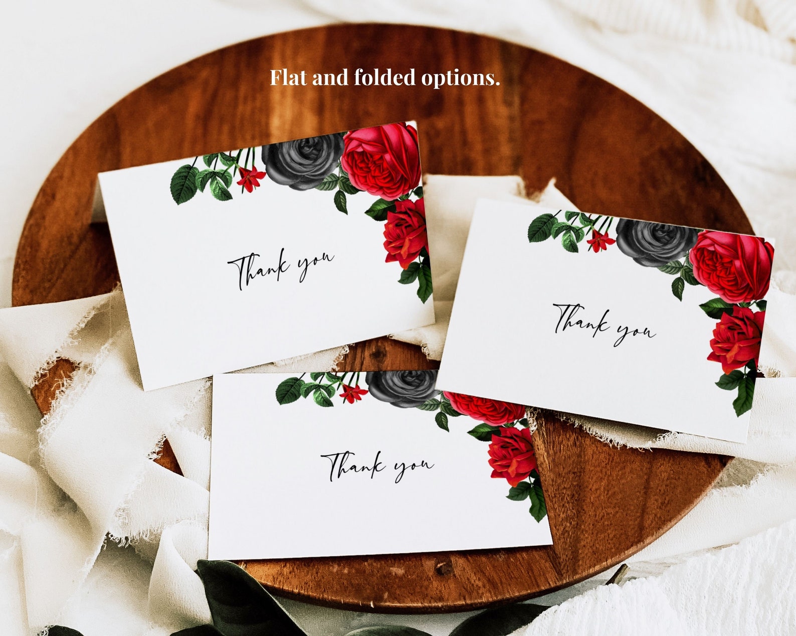 Red and Black Roses Wedding Invitation Black Tie Wedding - Etsy