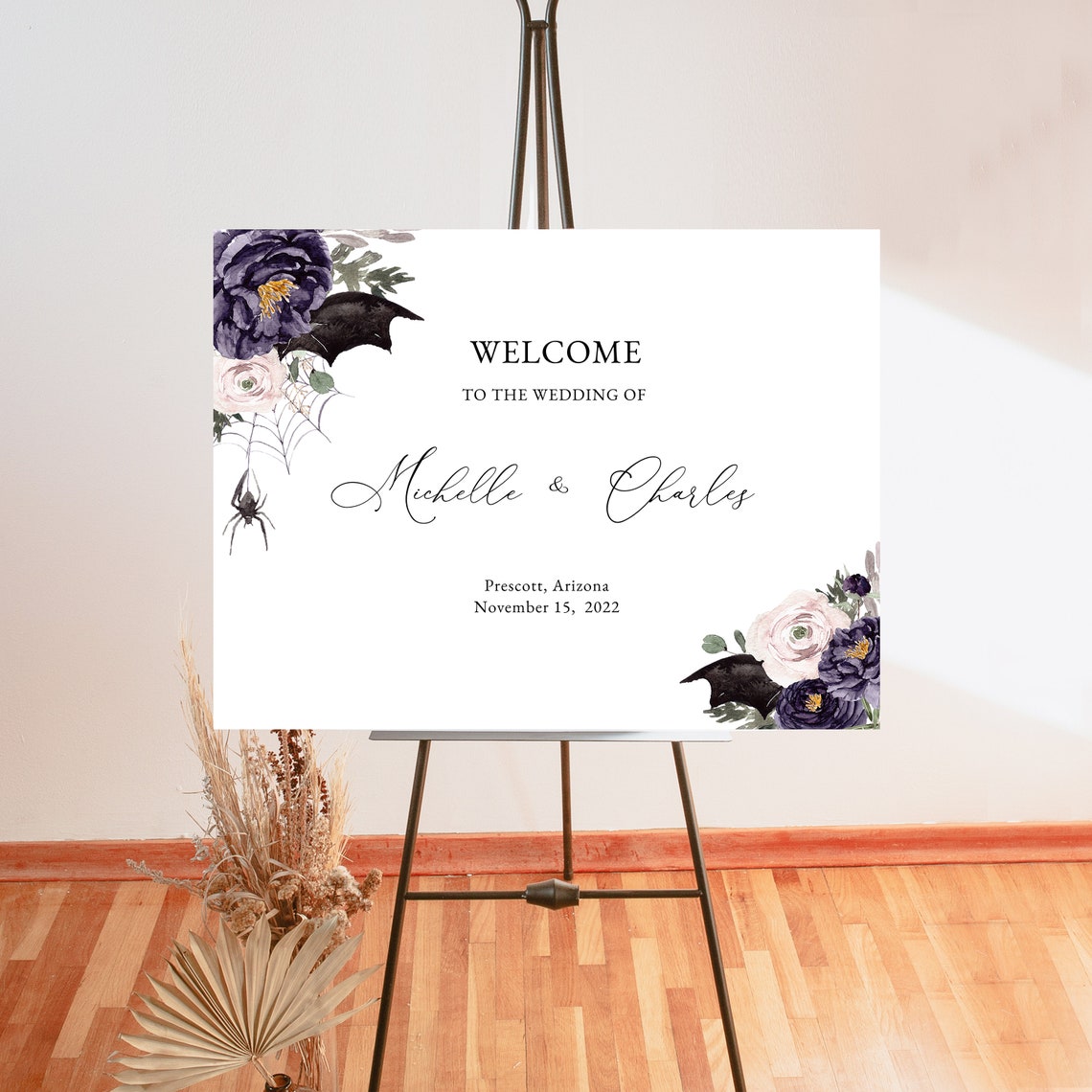 Halloween Welcome Sign Gothic Welcome Sign Vintage Wedding - Etsy