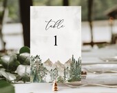 Forest Table Number Mountain Table Numbers Rustic Wedding - Etsy