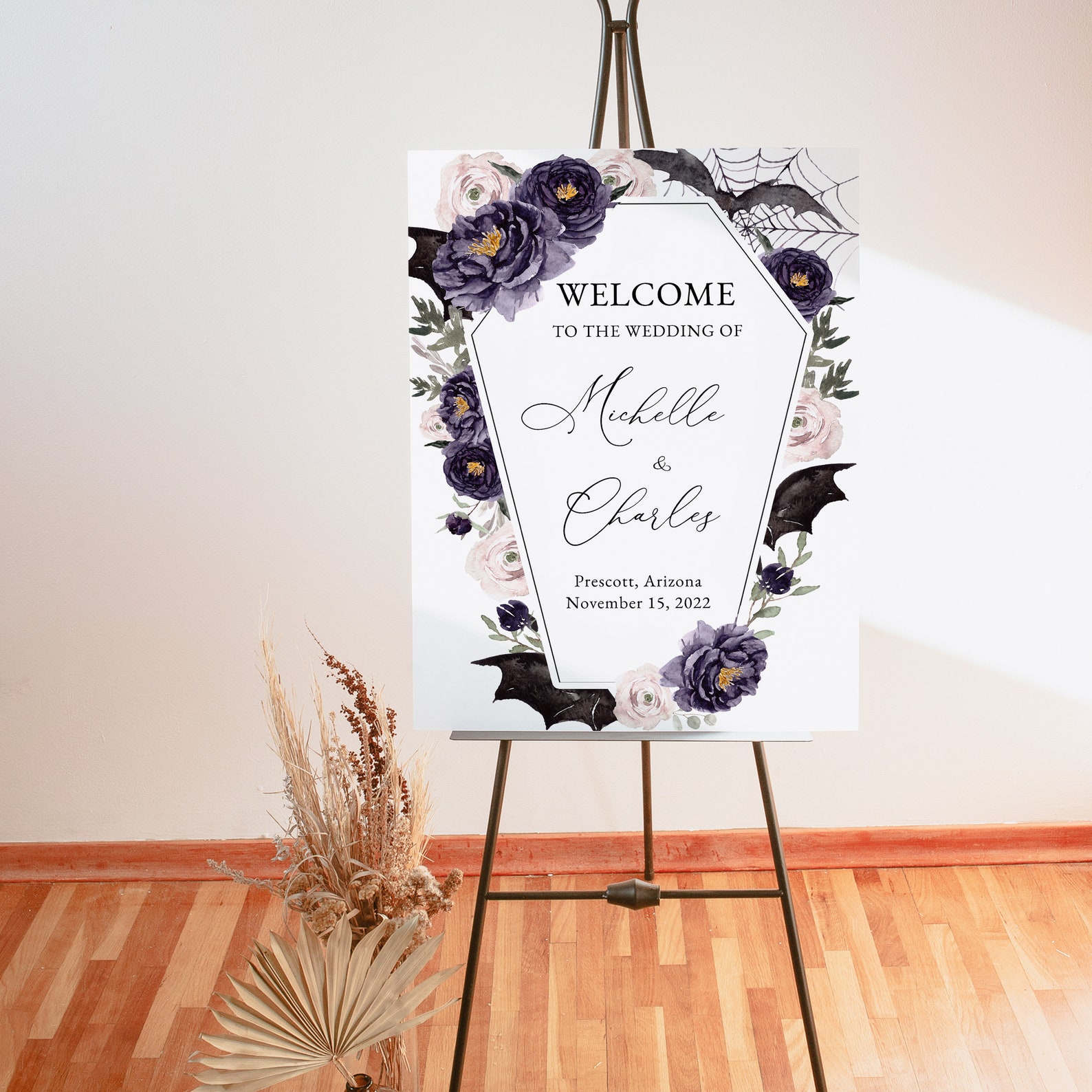 Halloween Welcome Sign Gothic Welcome Sign Bridal Shower - Etsy