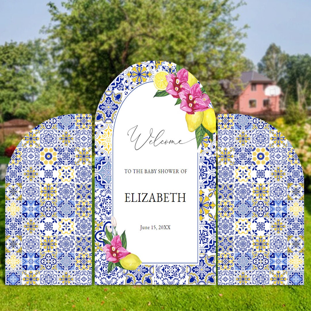 Mediterranean Baby Shower Photo Prop Printable Template, Lemons Photo ...