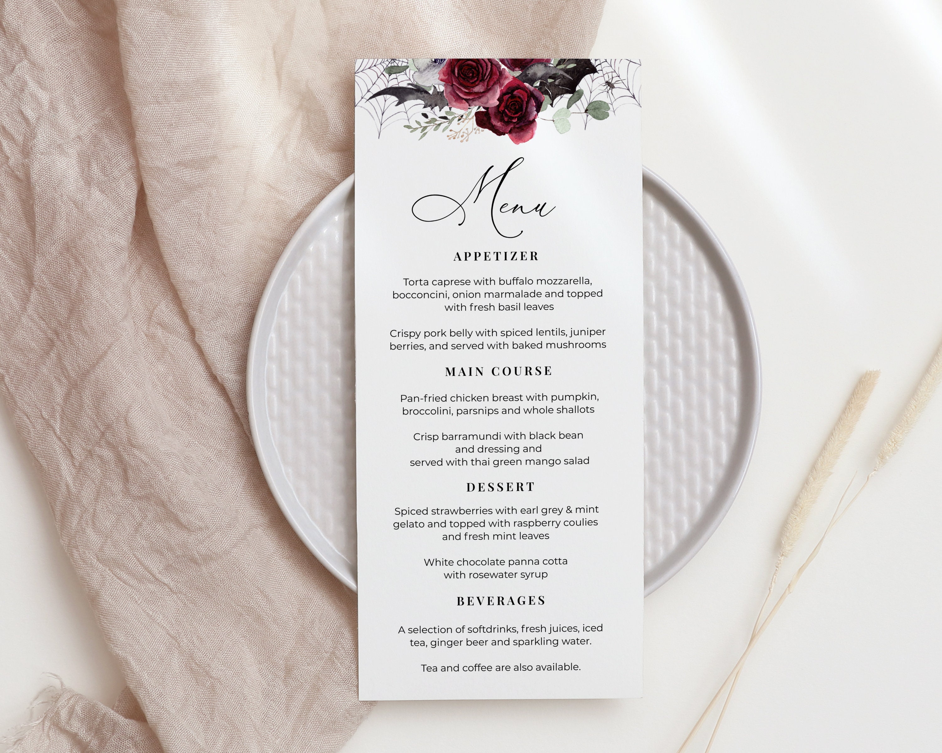 Halloween Menu Template Gothic Menu Template Vintage Menu - Etsy