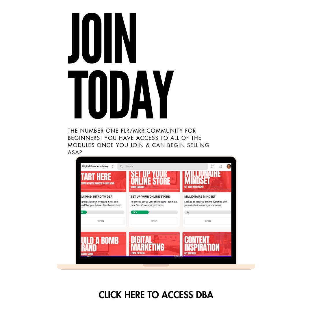 Digital Boss Academy: Ultimate Digital Marketing and PLR &MRR Community ...