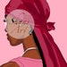 Black Woman in Durag, African American Art, Female Artwork - Set of 5 ...