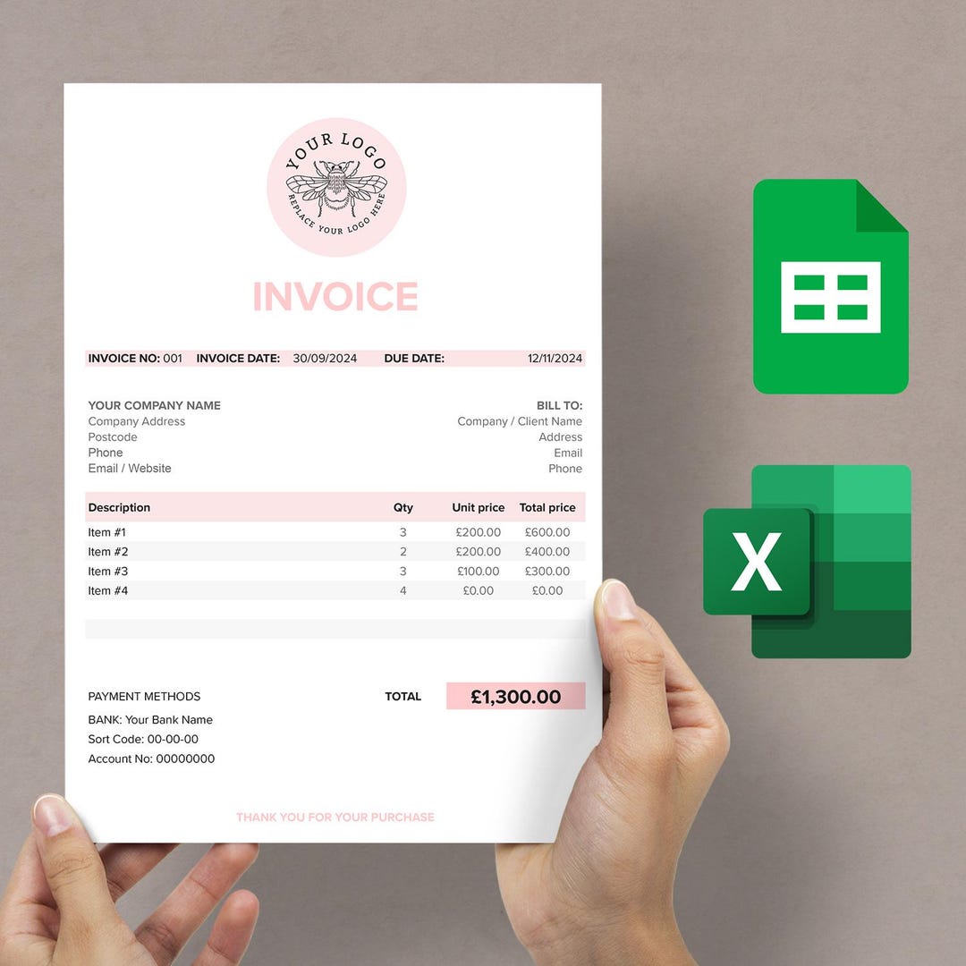 Automatic Invoice Template - Minimalist and Modern Business Invoice ...