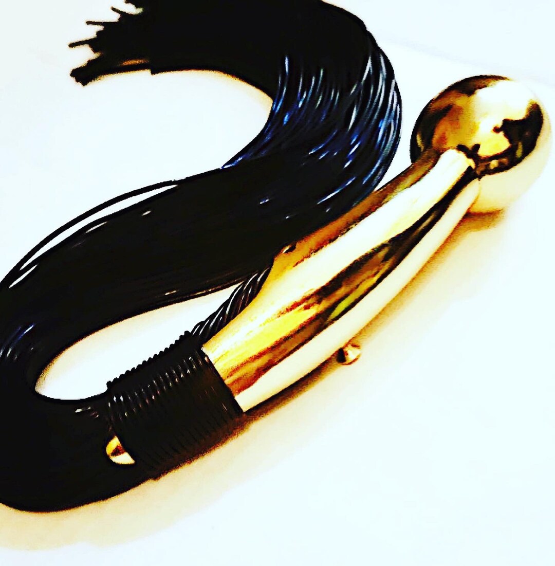 Golden Collection Flogger the Hand Made BDSM Bondage Adult Toy OOAK ...