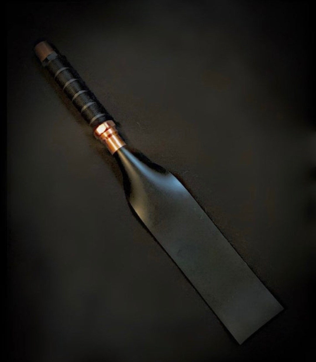 Spanking Paddle Flogger Rubber Strap Paddle With Copper Metal Accents ...