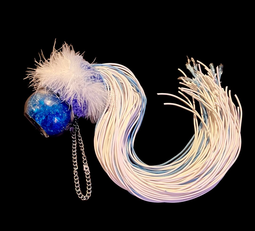 Blue Ice Ball Flogger BDSM Impact Play Gear Spanking Hand Made BDSM ...
