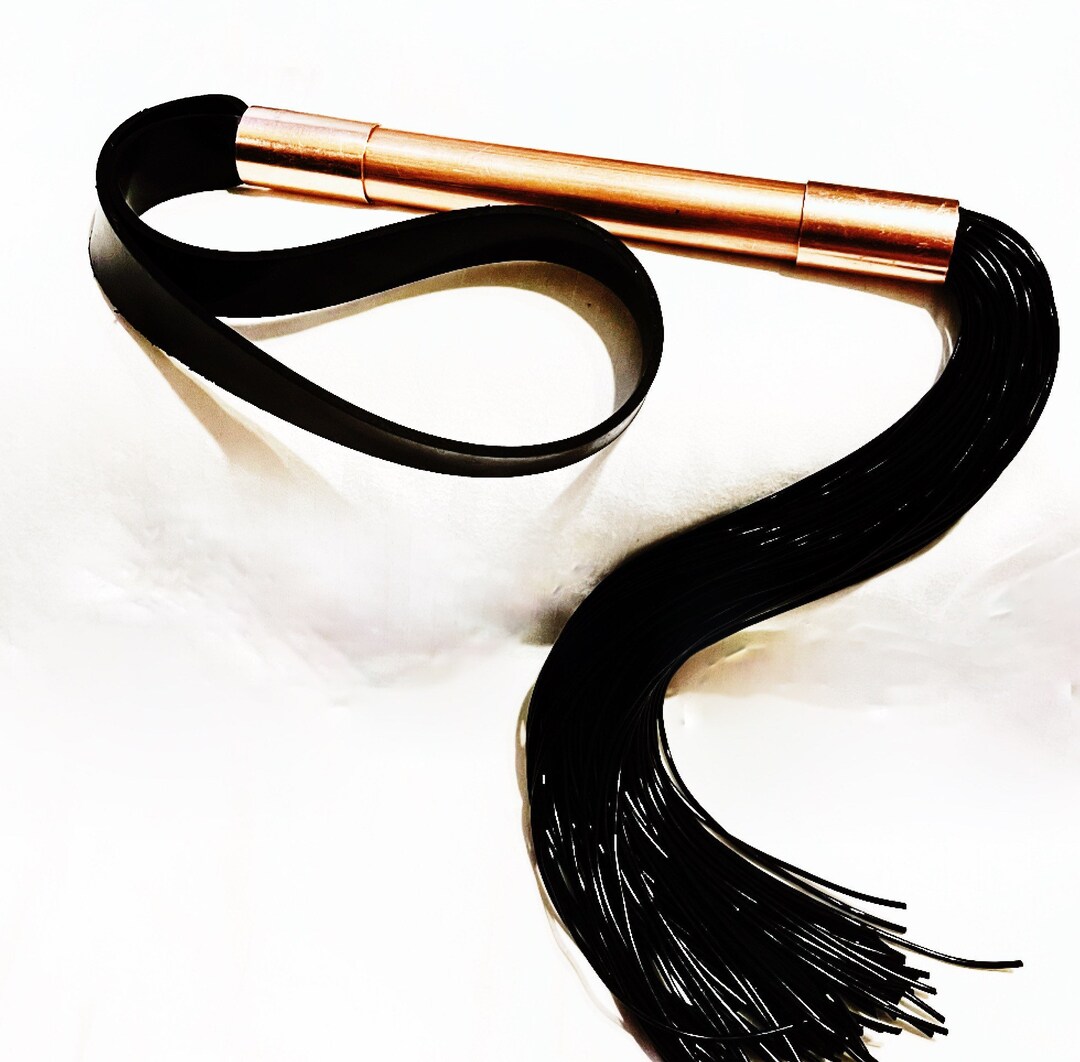 2in1 Flogger Spanking Strap Full Copper Handle Adult Impact Play Sex ...