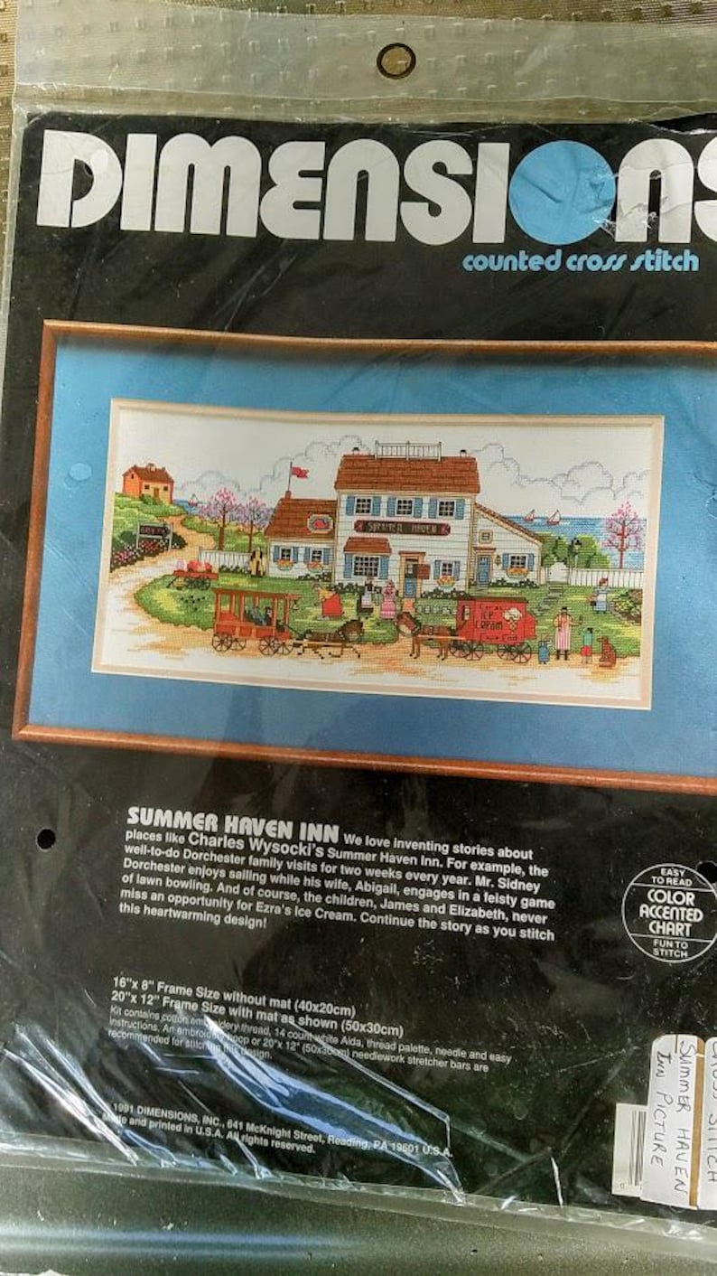 Vintage Dimensions Cross Stitch Embroidery Kit Summer Haven Inn NEW ...
