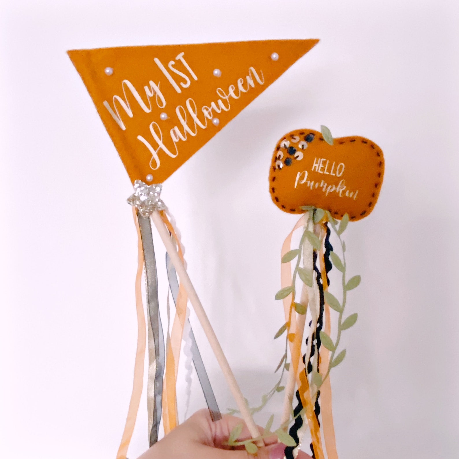 Halloween Wands Halloween Photo Props Halloween Outfit Pumpkin Wand ...