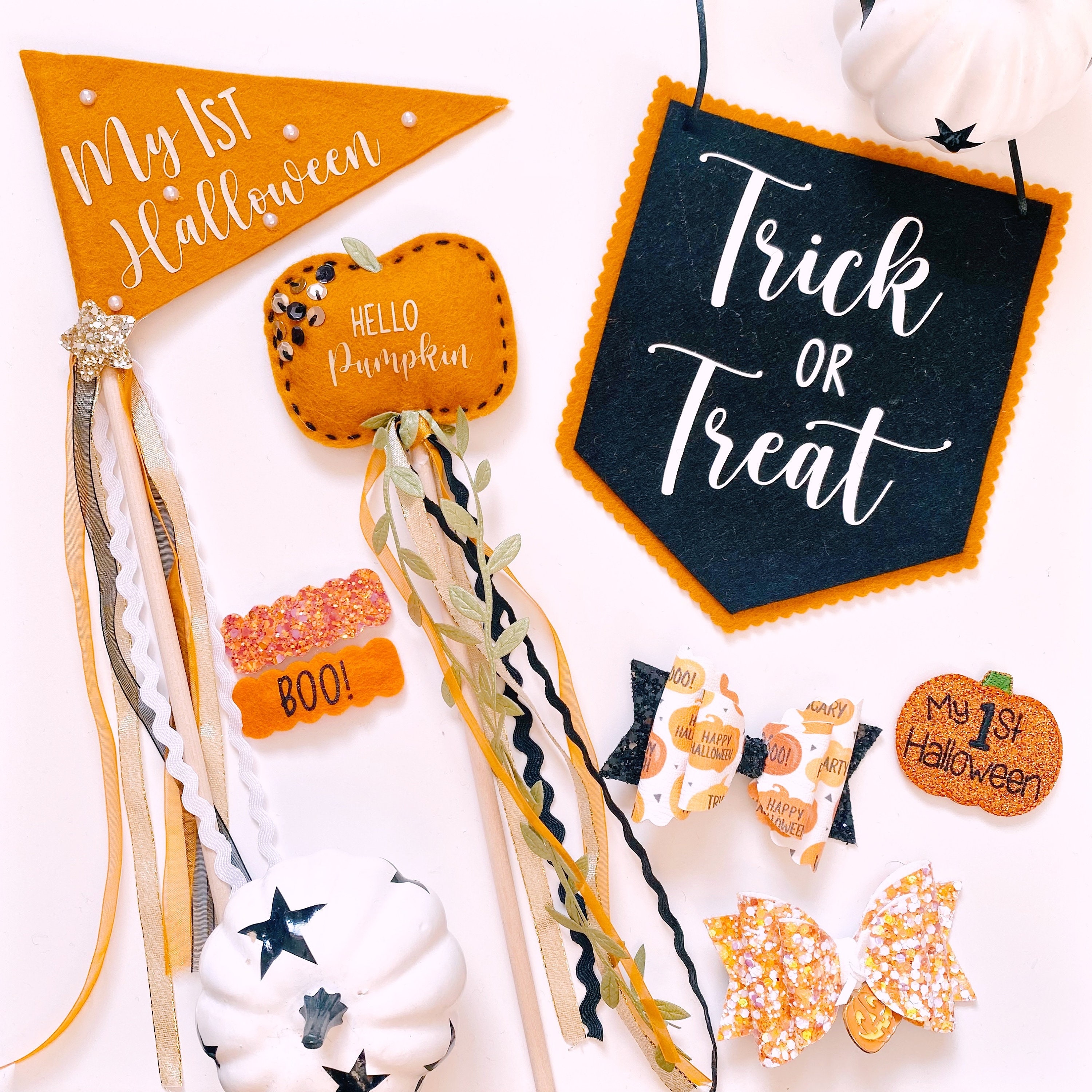 Halloween Wands - Halloween Photo Props - Halloween Outfit - Pumpkin ...