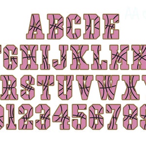 Basketball Embroidery Font. Machine Embroidery Basketball Alphabet. BX ...